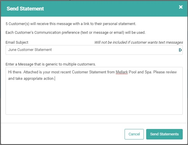 Mass Send or Print Customer Statements